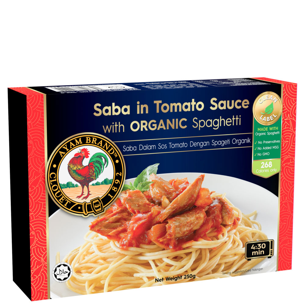 Saba In Tomato Sauce With Organic Spaghetti 250g